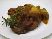 Baked marinated rabbit with potatoes • Recipe | yumecipe.com